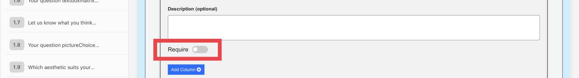 Text Box Matrix - SurveyPoint